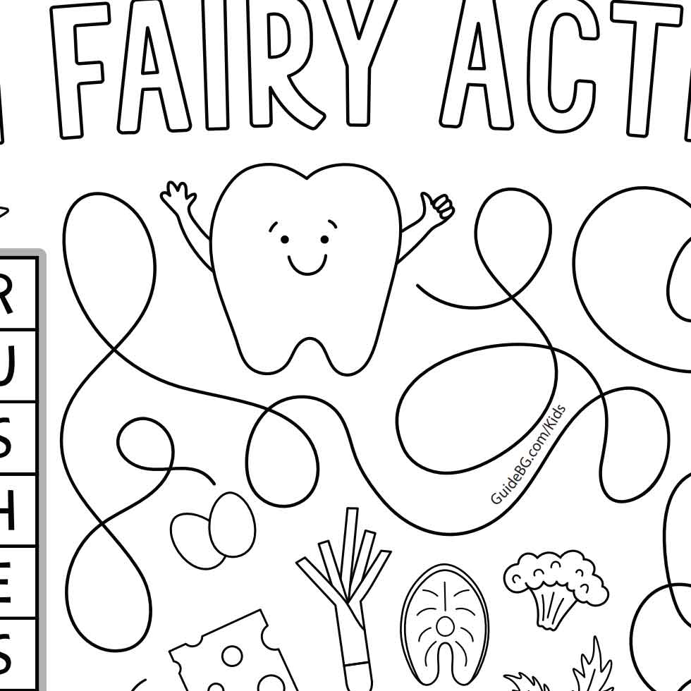 Tooth Fairy Activities Mat - Unplugged Playtime - GuideBG