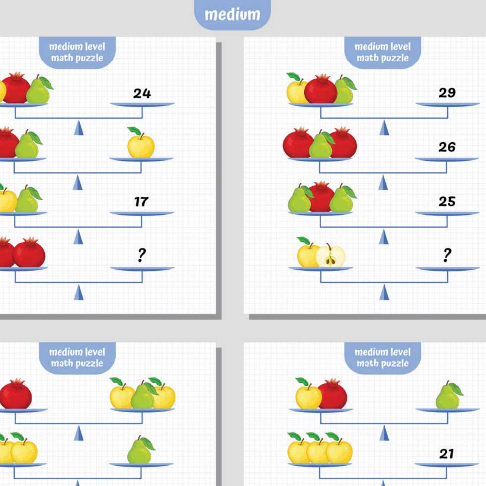 Math Puzzle - Medium Level - Kids - GuideBG