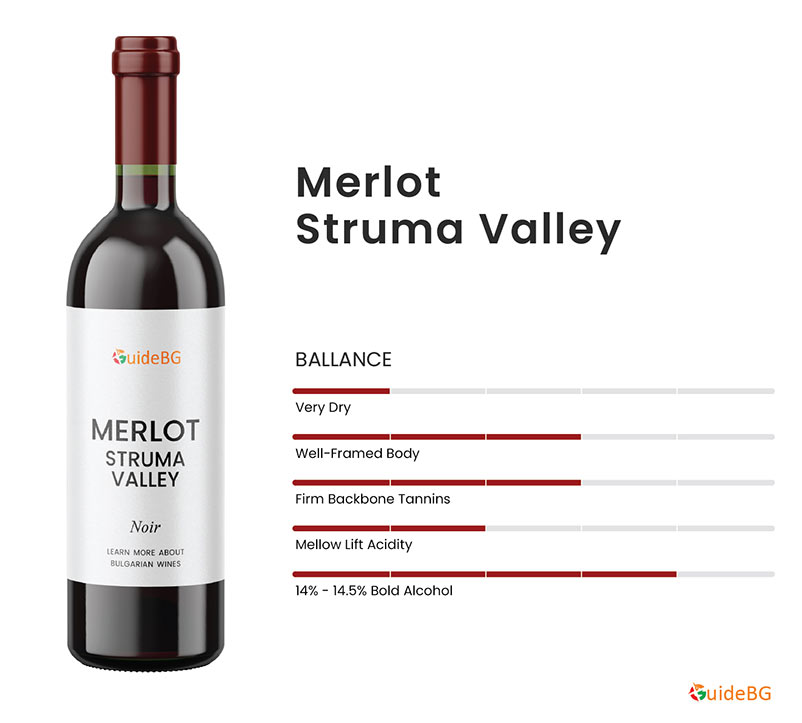 Merlot Struma Valley Bulgarian Wines - Bulgarian Wine Grapes - GuideBG