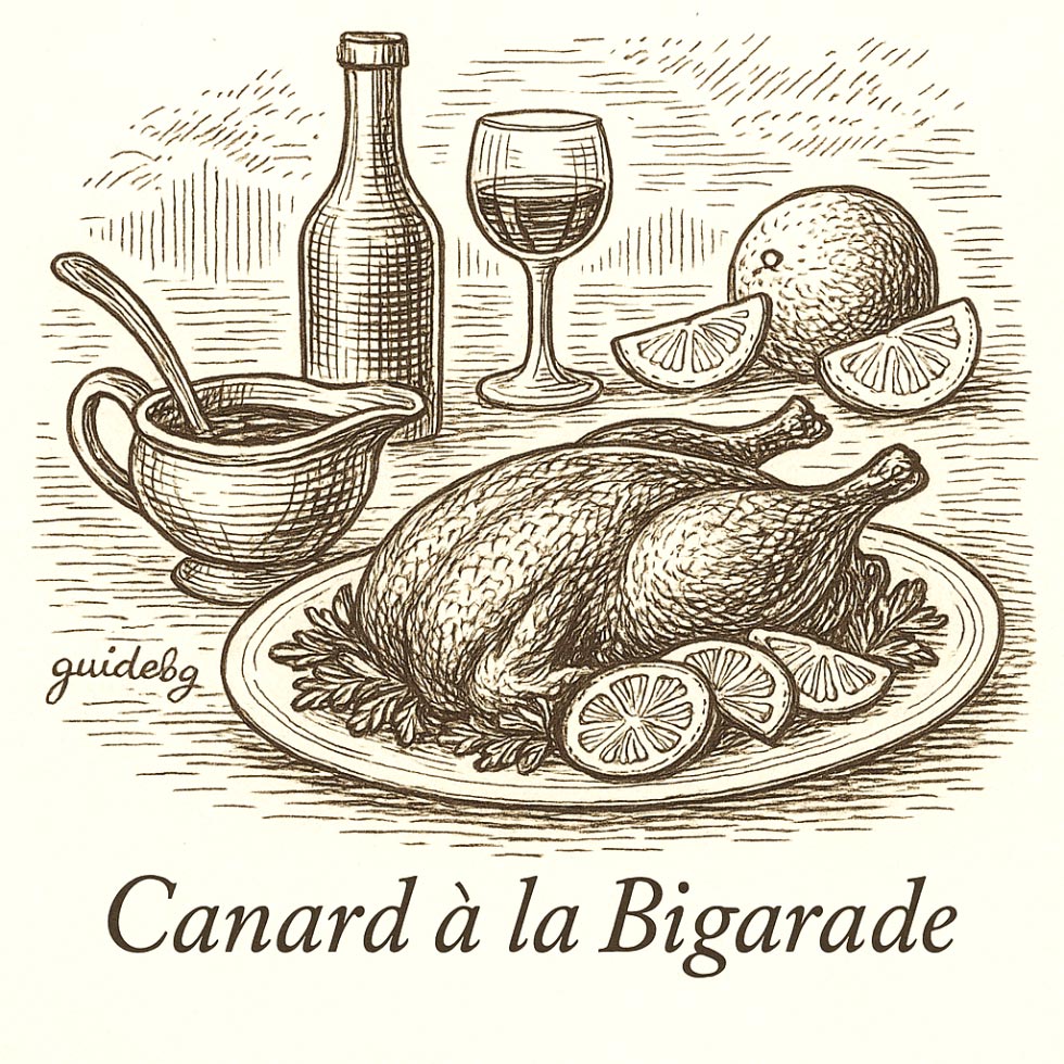 Canard à la Bigarade (Duck with bitter orange sauce) - Gourmet - GuideBG